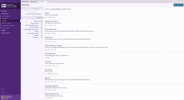 Online Scout Manager (OSM): All your administration in one central system